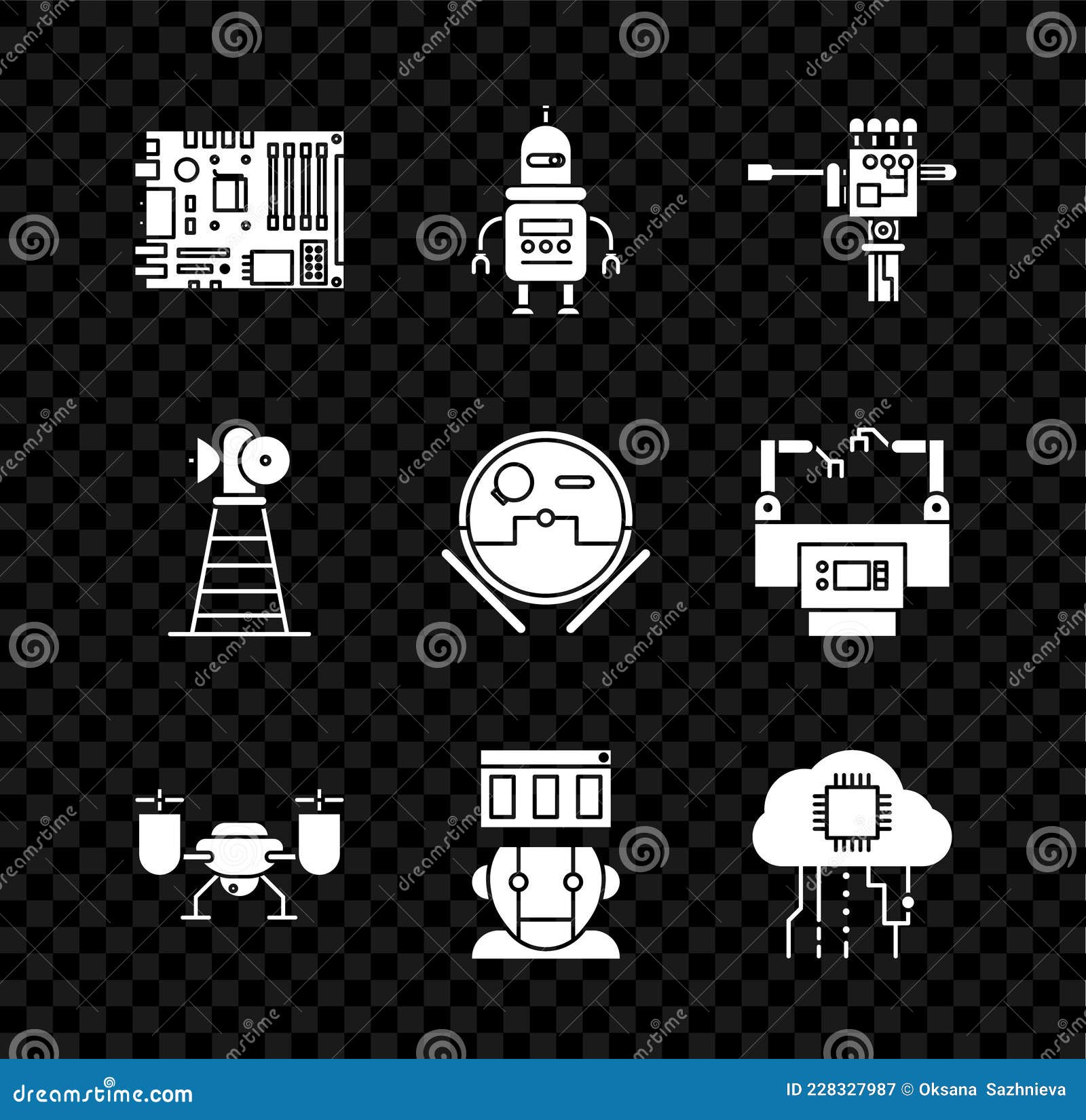 Set Electronic Computer Components Motherboard Digital Chip, Robot ... Set Electronic Computer Components Motherboard Digital Chip, Robot ...