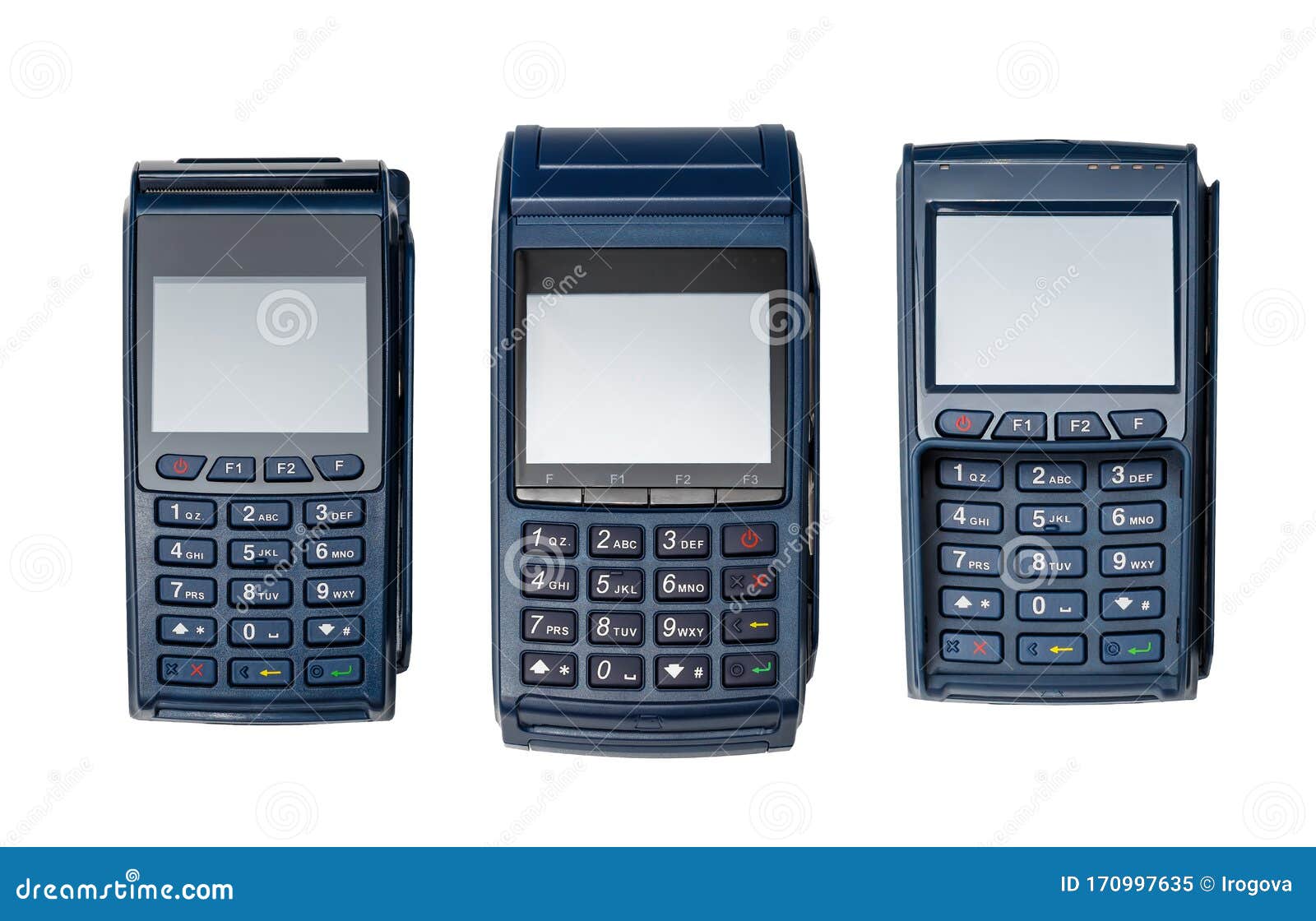 Set of Electronic Payment Terminals. Stock Image - Image of purchase ...