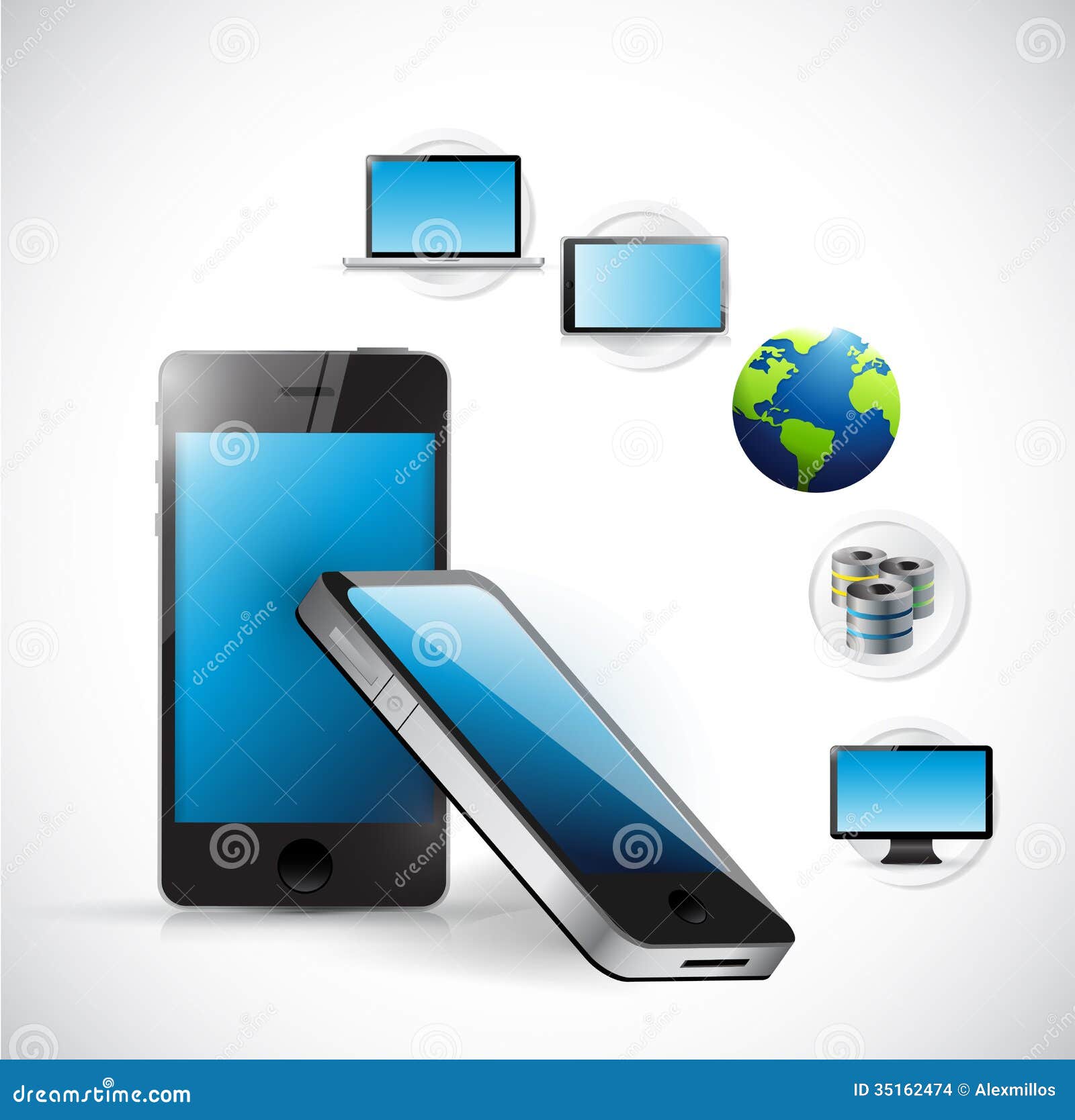 Set of Electronics. Concept Illustration Design Stock Illustration ...