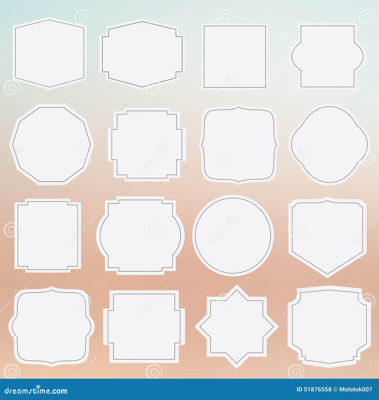 Set of Elegance Grey Framed Labels Stock Vector - Illustration of ...