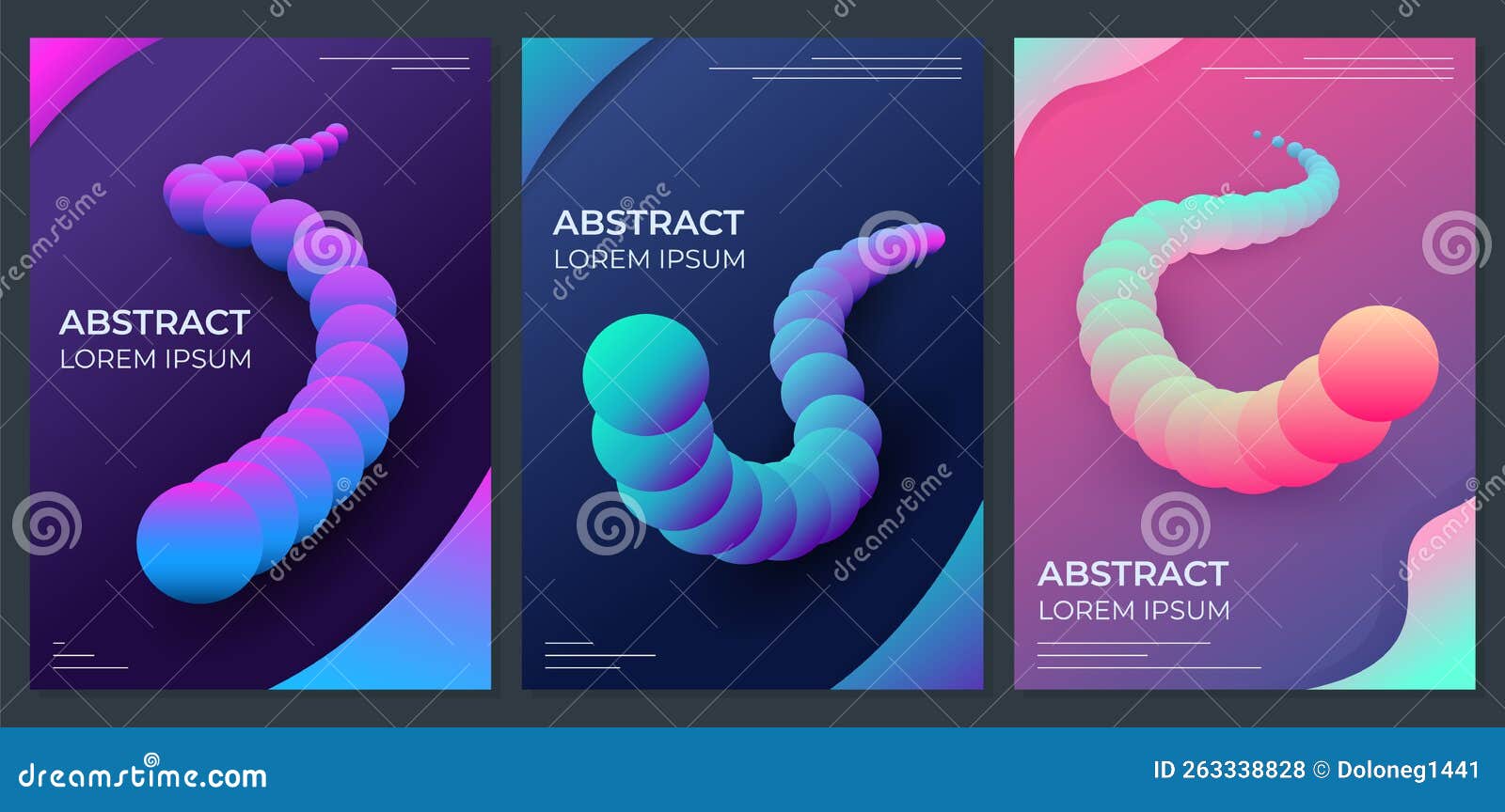 Abstract Gradient Serpentine Shapes Stock Vector - Illustration of ...
