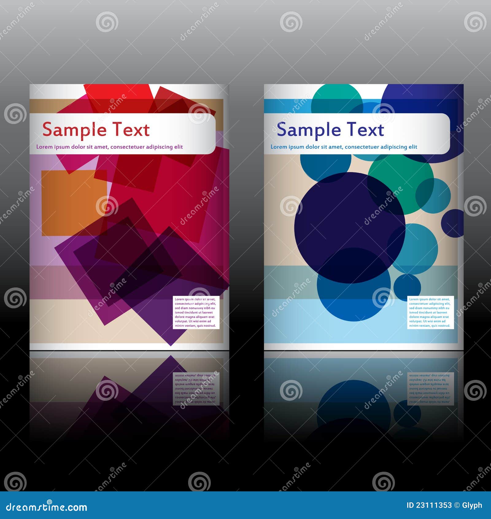 Set of Elegant, Colorful Flyer Design Stock Vector - Illustration of ...