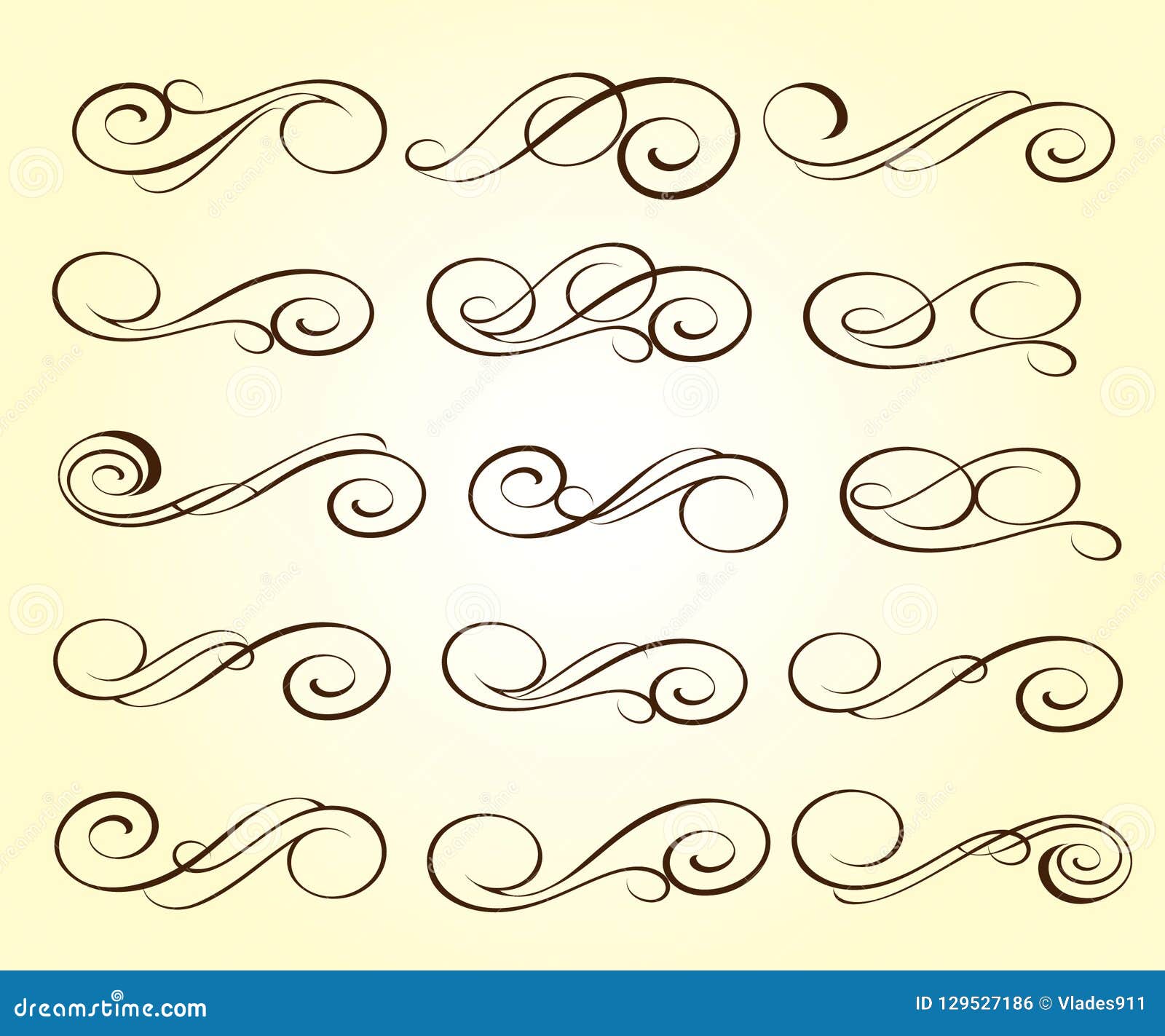 Set Elegant Decorative Elements. Vector Illustrati Stock Vector ... Set Elegant Decorative Elements. Vector Illustrati Stock Vector ...