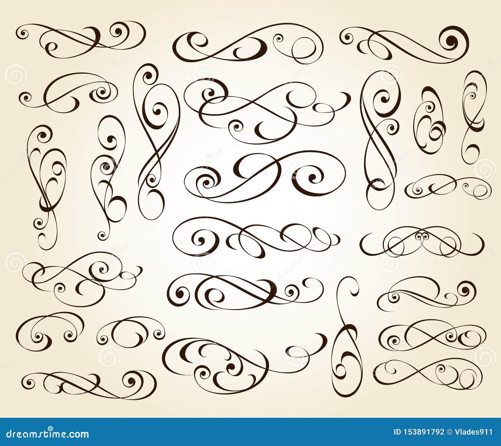 Set Elegant Design Elements for Your Projects.Vector Illustration Stock ...