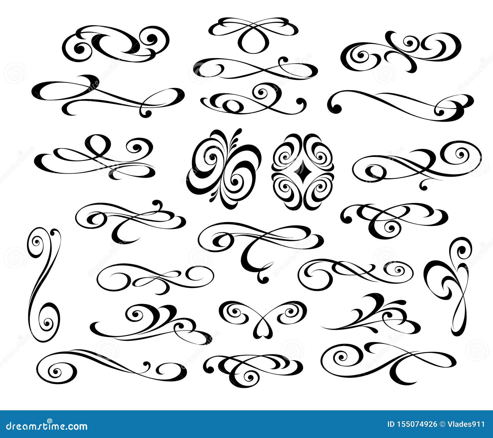 Set Elegant Design Elements for Your Projects.Vector Illustration Stock ...