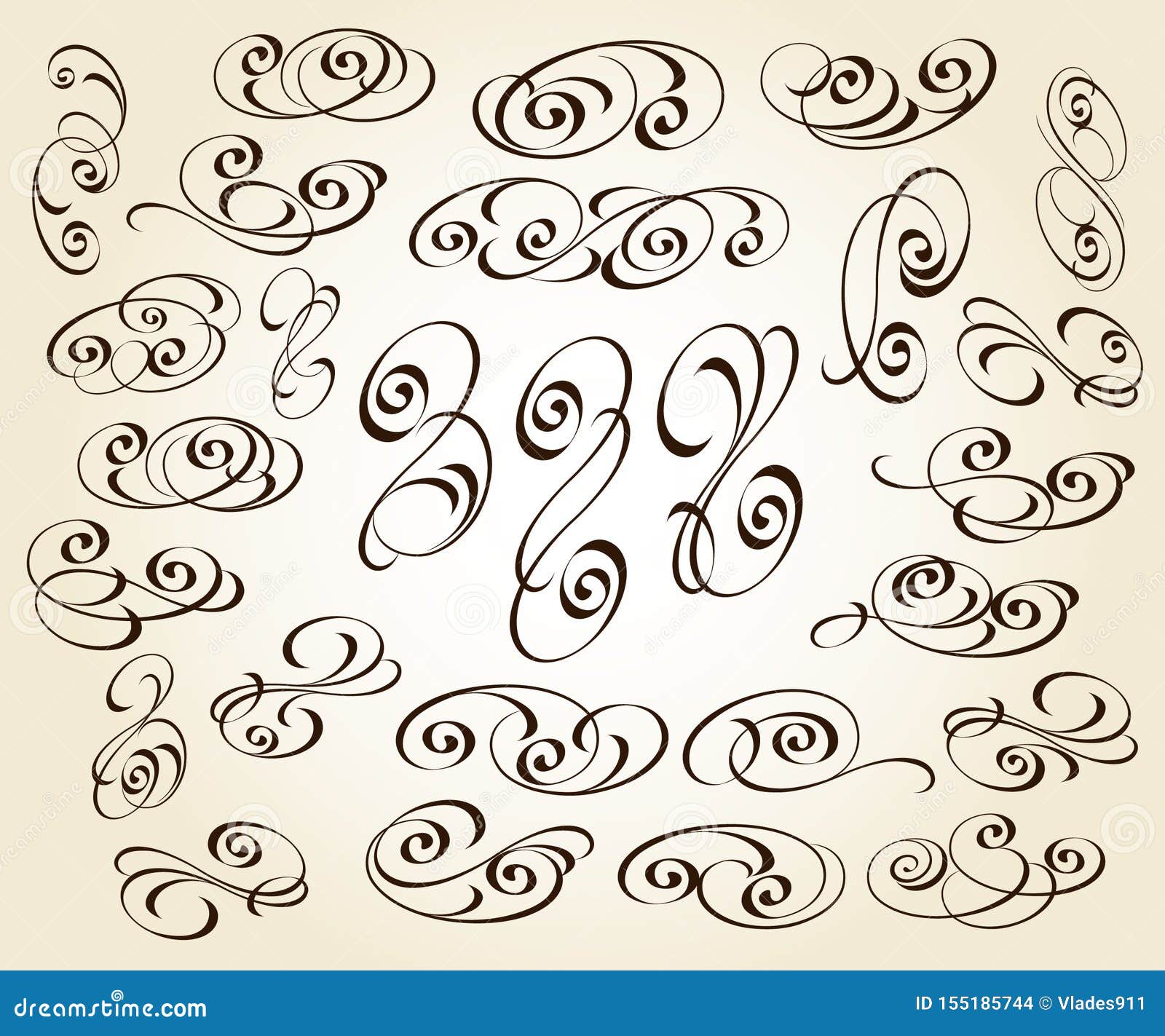 Set Elegant Design Elements for Your Projects.Vector Illustration Stock ...