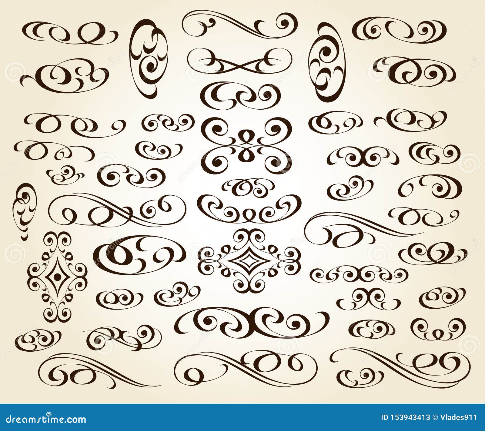 Set Elegant Design Elements for Your Projects.Vector Illustration Stock ...