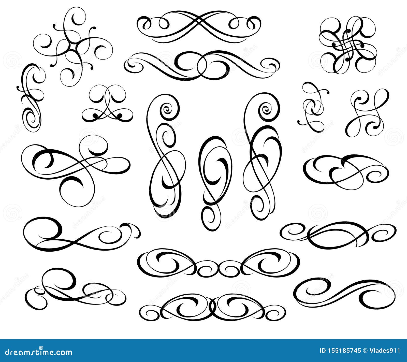 Set Elegant Design Elements for Your Projects.Vector Illustration Stock ...