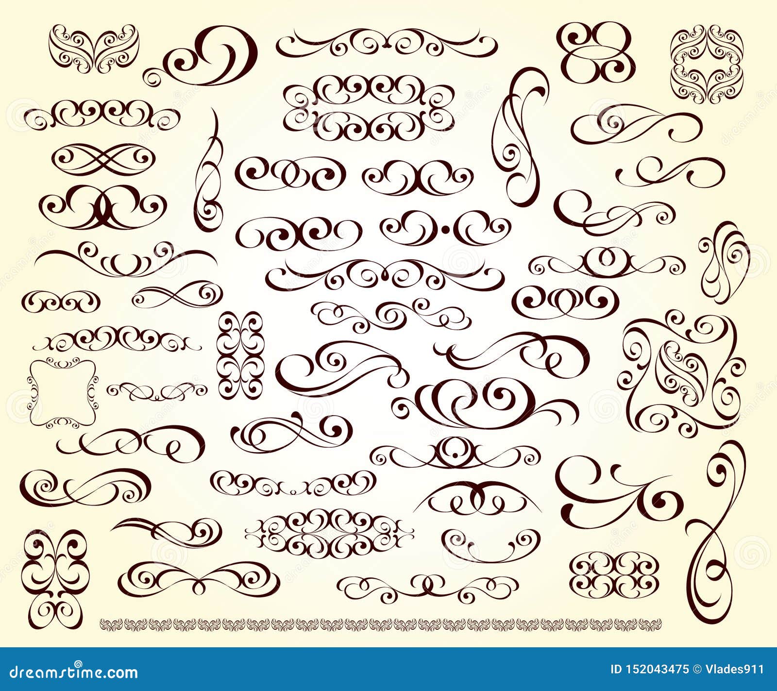 Set Elegant Design Elements for Your Projects.Vector Illustration Stock ...
