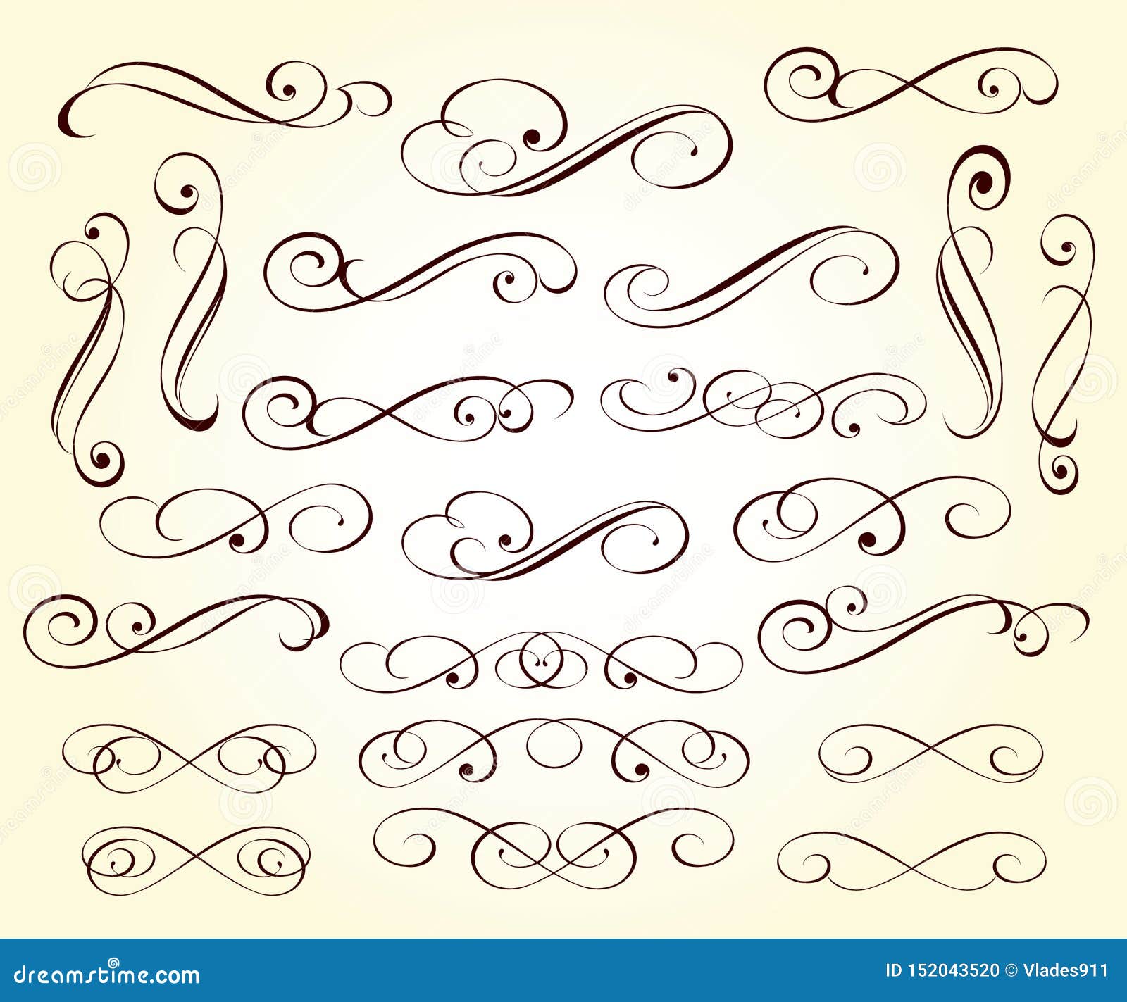 Set Elegant Design Elements for Your Projects.Vector Illustration Stock ...