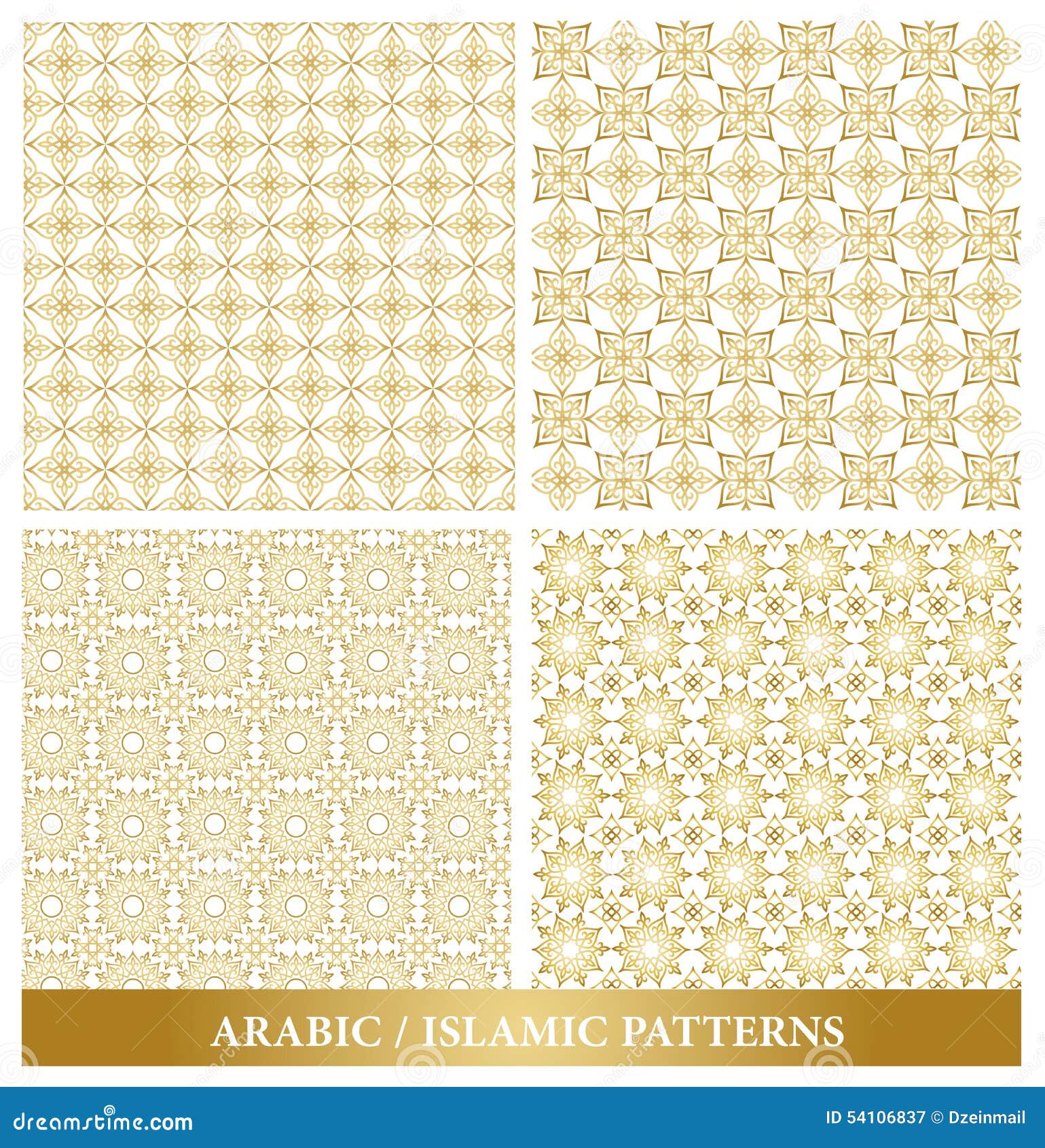 Set Of Arabic Seamless Patterns Cartoon Vector | CartoonDealer.com ...