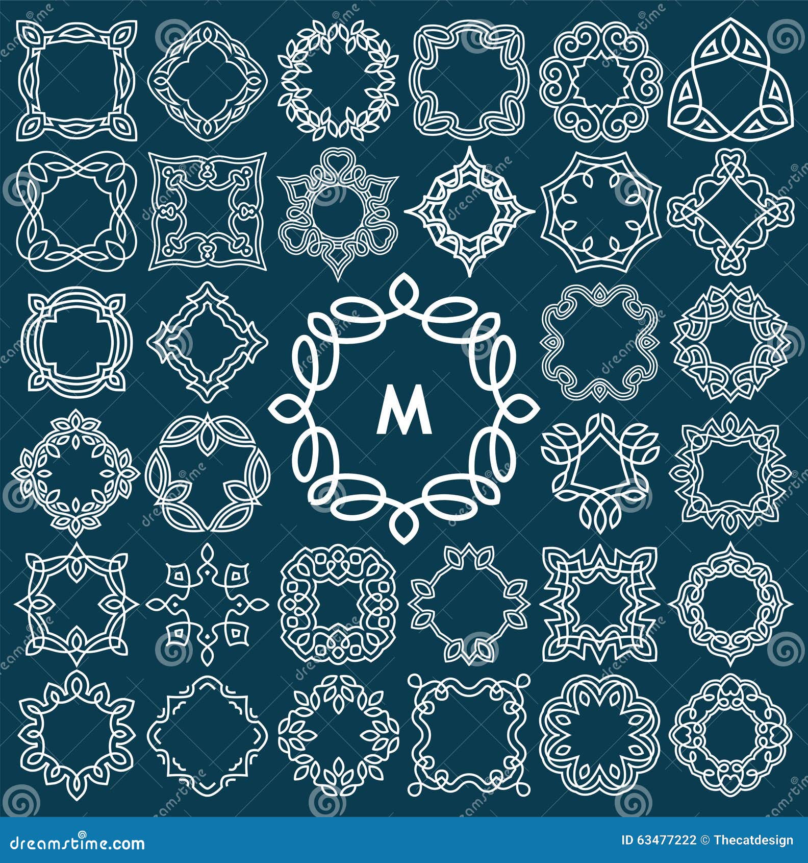 Set of Elegant Monogram Design. Stock Vector - Illustration of graphic ...