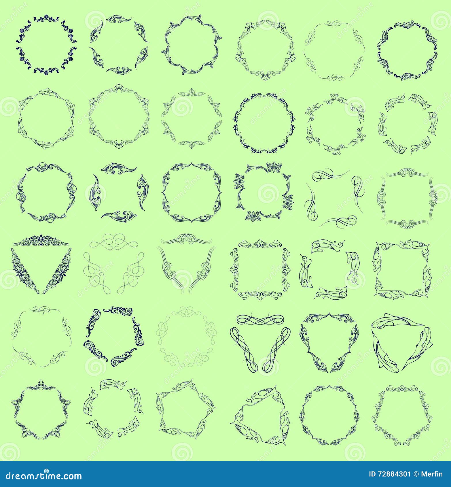 Set of Elegant Monogram Design. Vector Illustration. Stock Vector ...