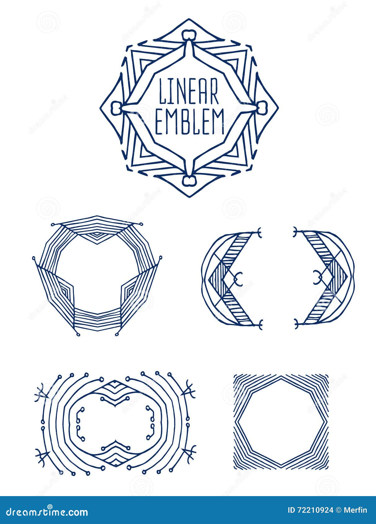 Set of Elegant Monogram Design. Vector Illustration. Stock Vector ...