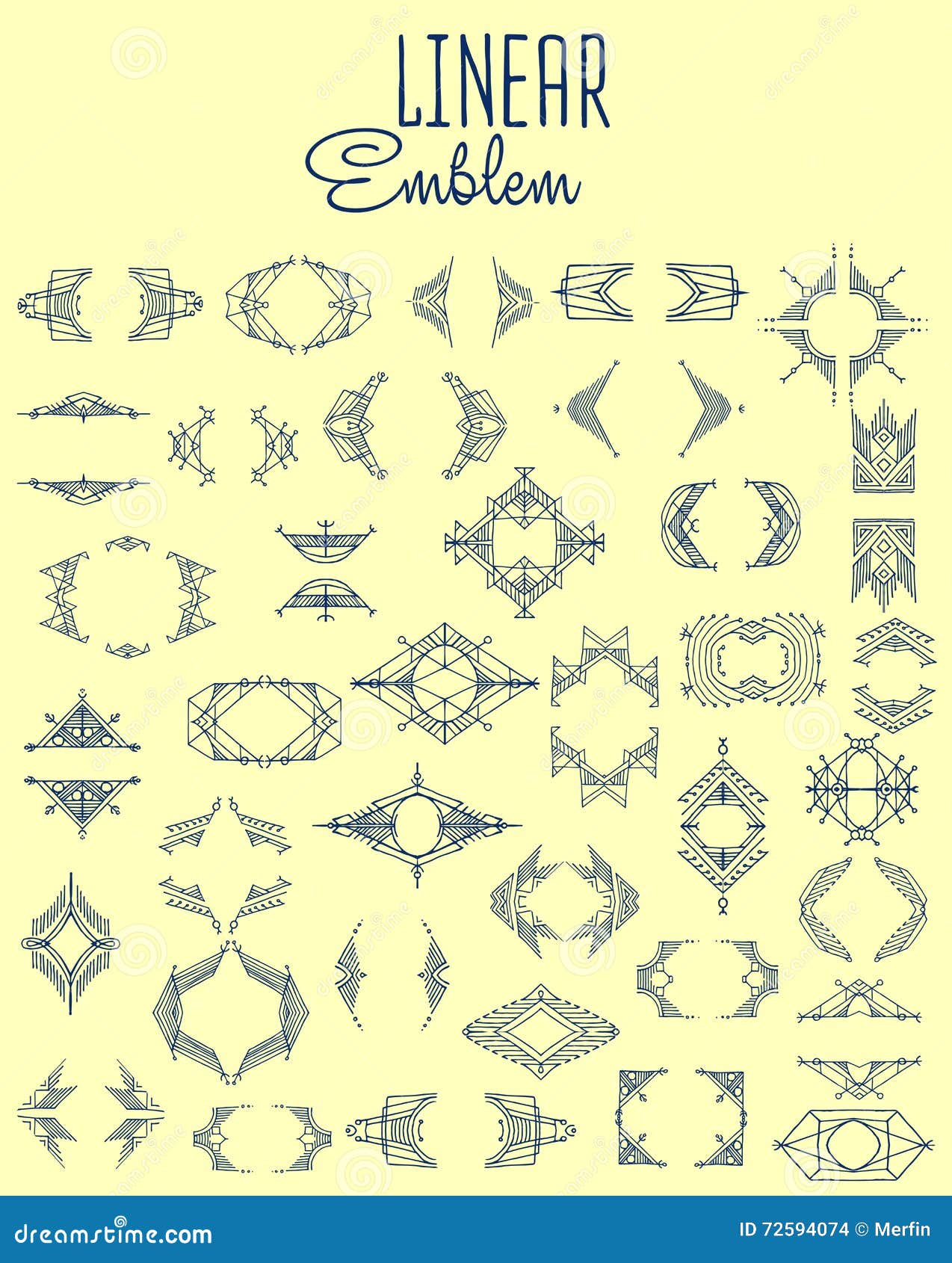 Set of Elegant Monogram Design. Vector Illustration. Stock Vector ...