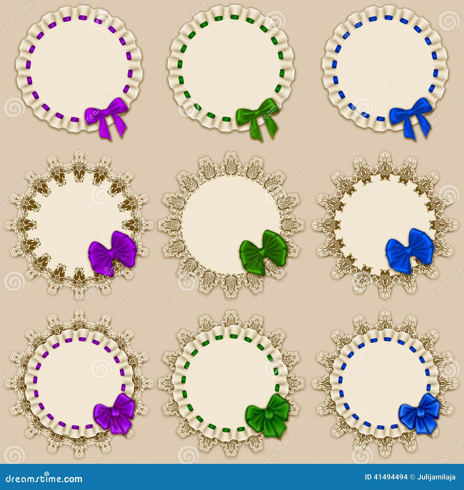 Set of Elegant Templates Frame Design Stock Vector - Illustration of ...