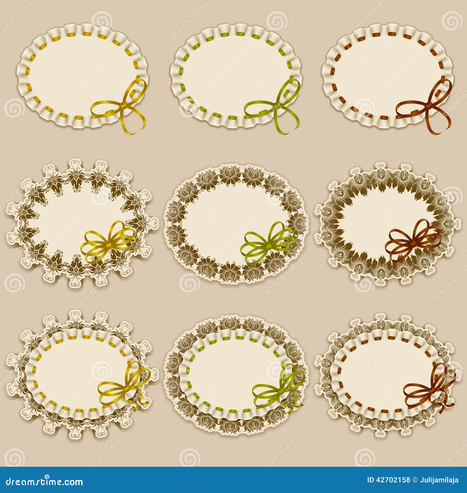 Set of Elegant Templates Frame Design Stock Vector - Illustration of ...