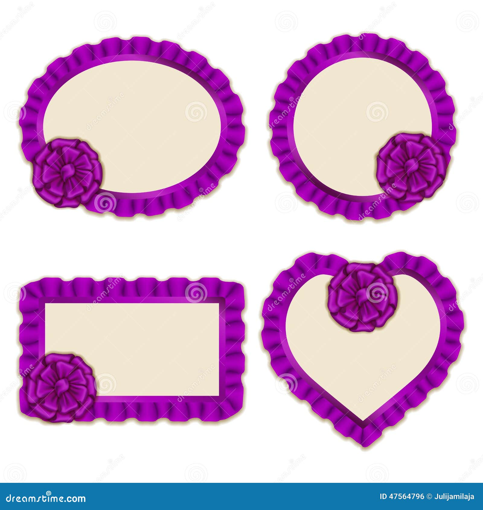 Set of Elegant Templates Frame Design Stock Illustration - Illustration ...