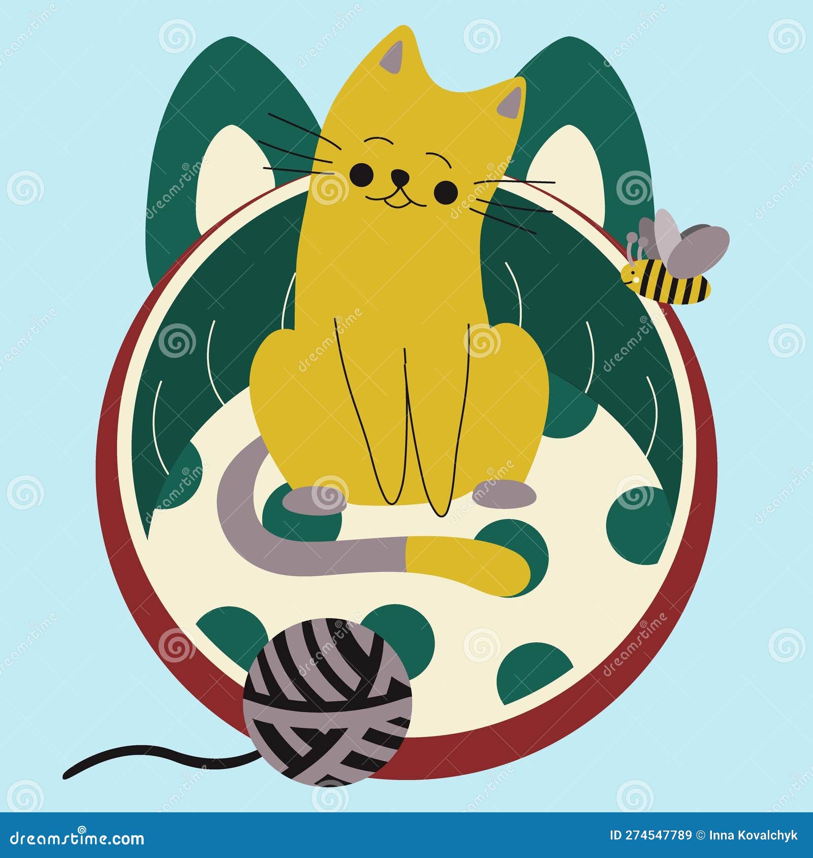 Ball Thread Open Palm Icon. Knitting And Hand Symbol. Sign Handwork ...