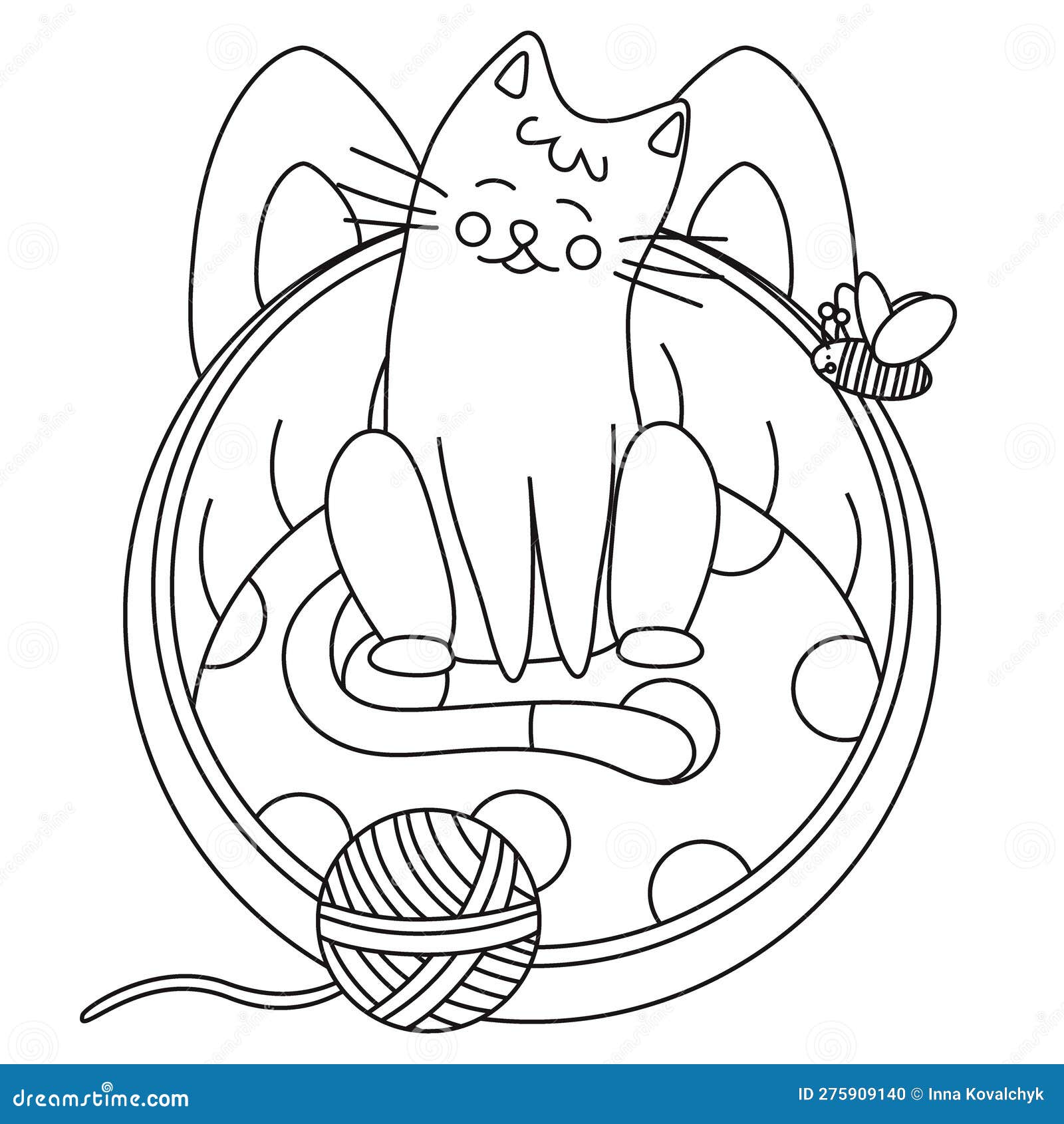 Ball Thread Open Palm Icon. Knitting And Hand Symbol. Sign Handwork ...