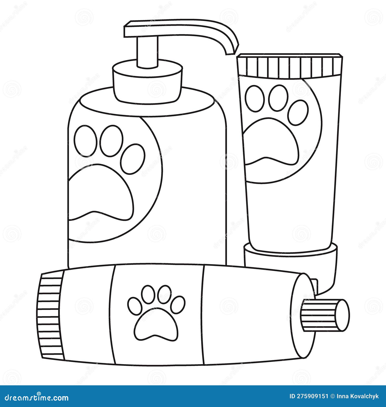 Set of Elements for Animals, Cats, Dogs, Shampoos Stock Vector ...