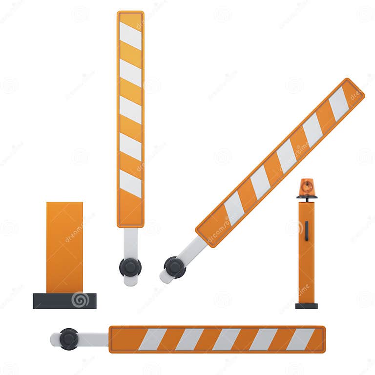 Set of Elements for Creating a Barrier Stock Illustration ...
