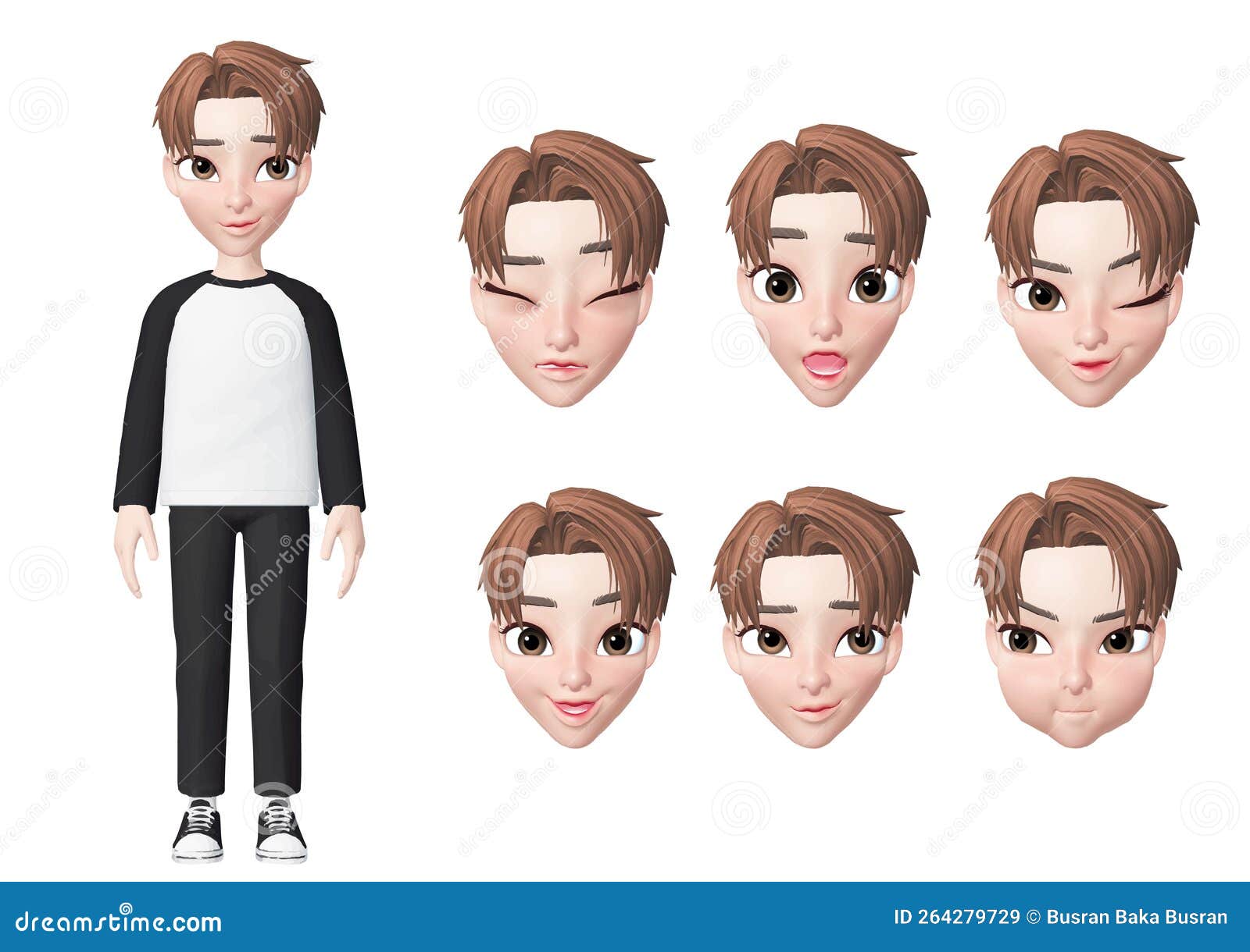 Set of Elements for Creating Boy Character Animation. Stock Vector ...
