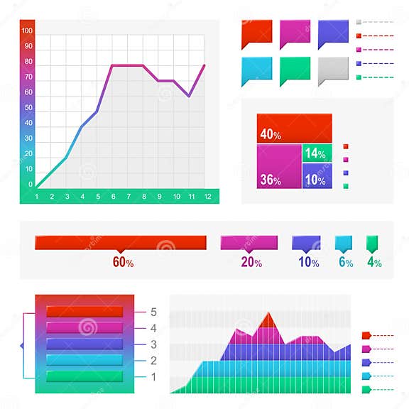 Set of Elements for Infographic Stock Vector - Illustration of icon ...