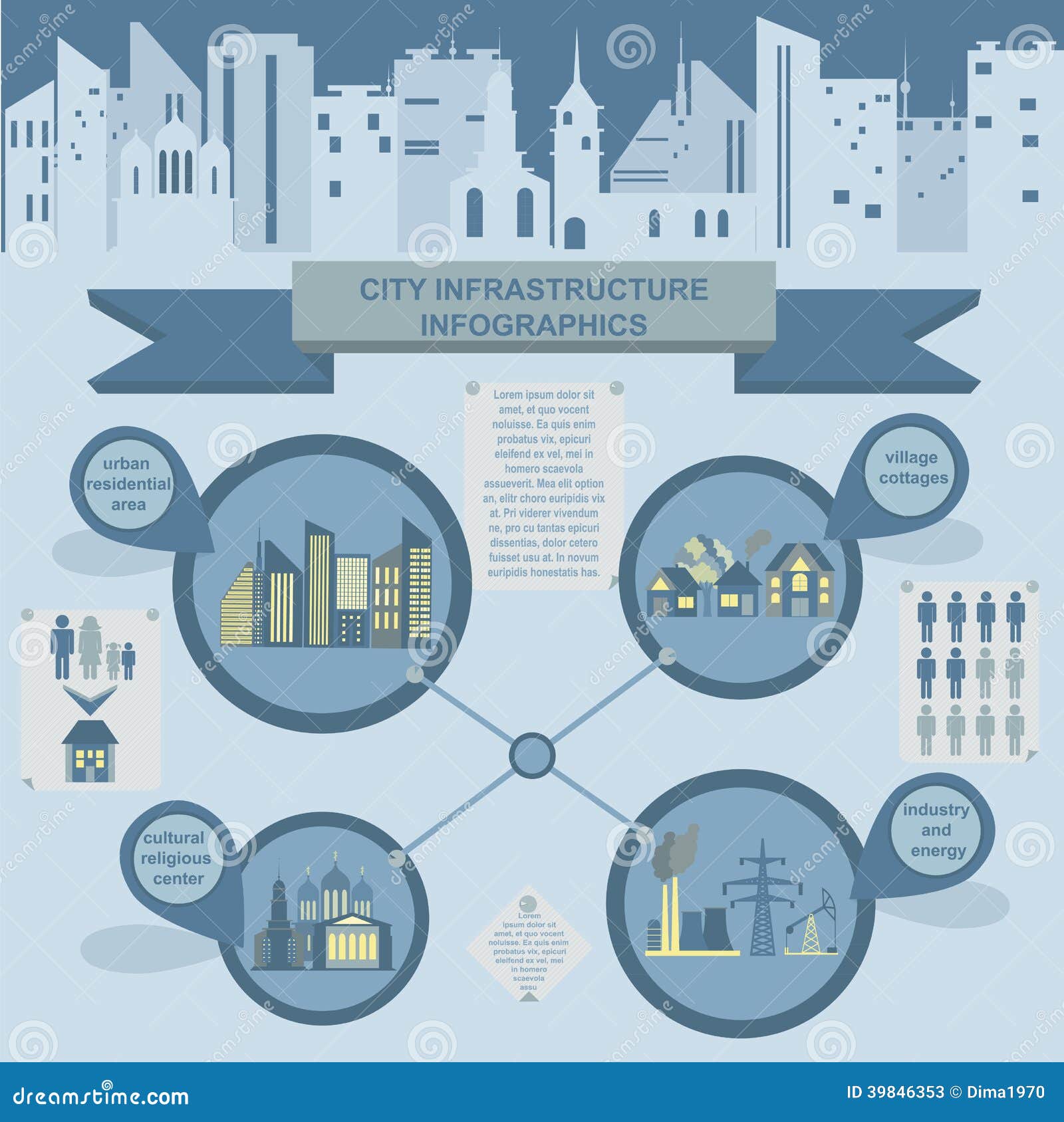 Set of Elements Infrastructure City, Vector Infographics Stock Vector ...