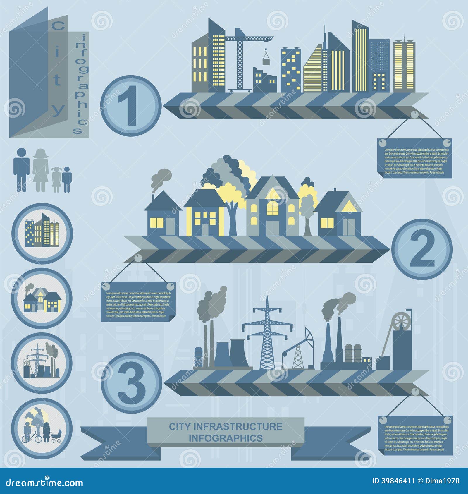 Set Of Elements Infrastructure City, Vector Infographics Stock Vector ...