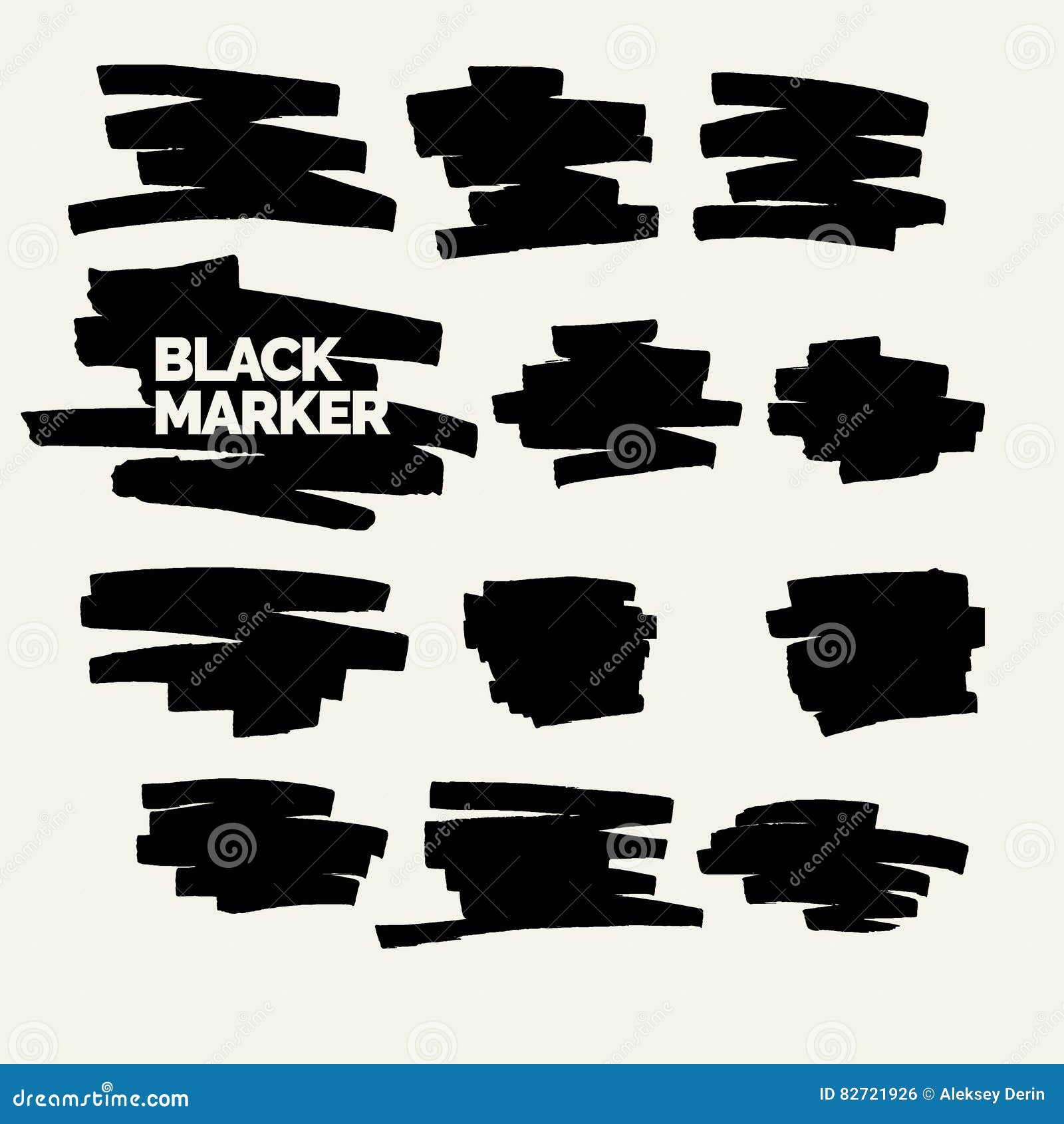 Set of Elements for Marker Presentations. Stock Vector - Illustration ...