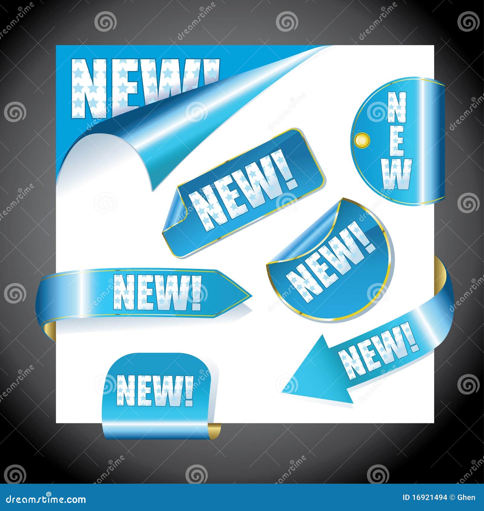 Set of Elements for New Items Stock Vector - Illustration of product ...