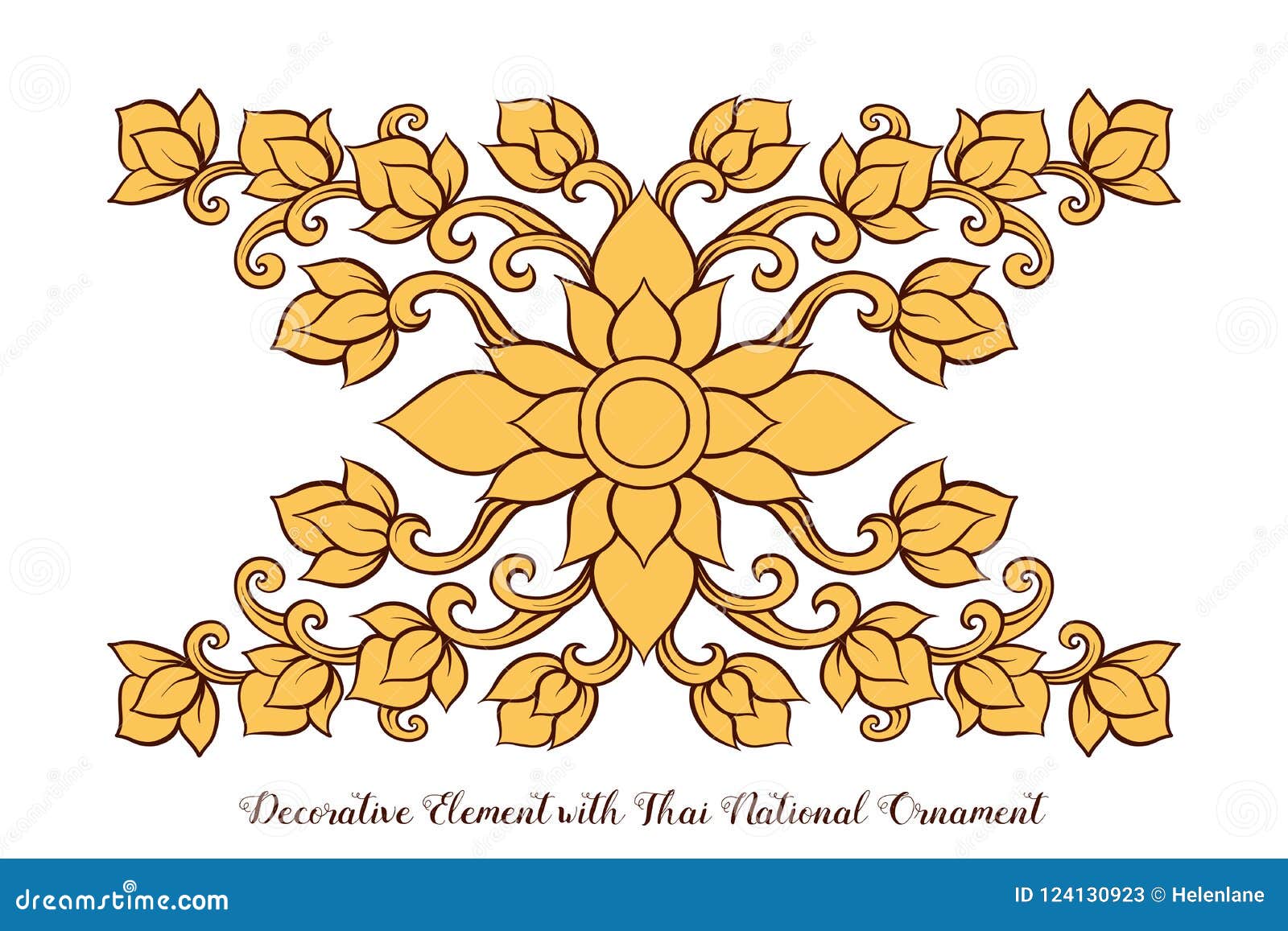 Set of Elements of Traditional Thai Ornament. Stock Vector ...