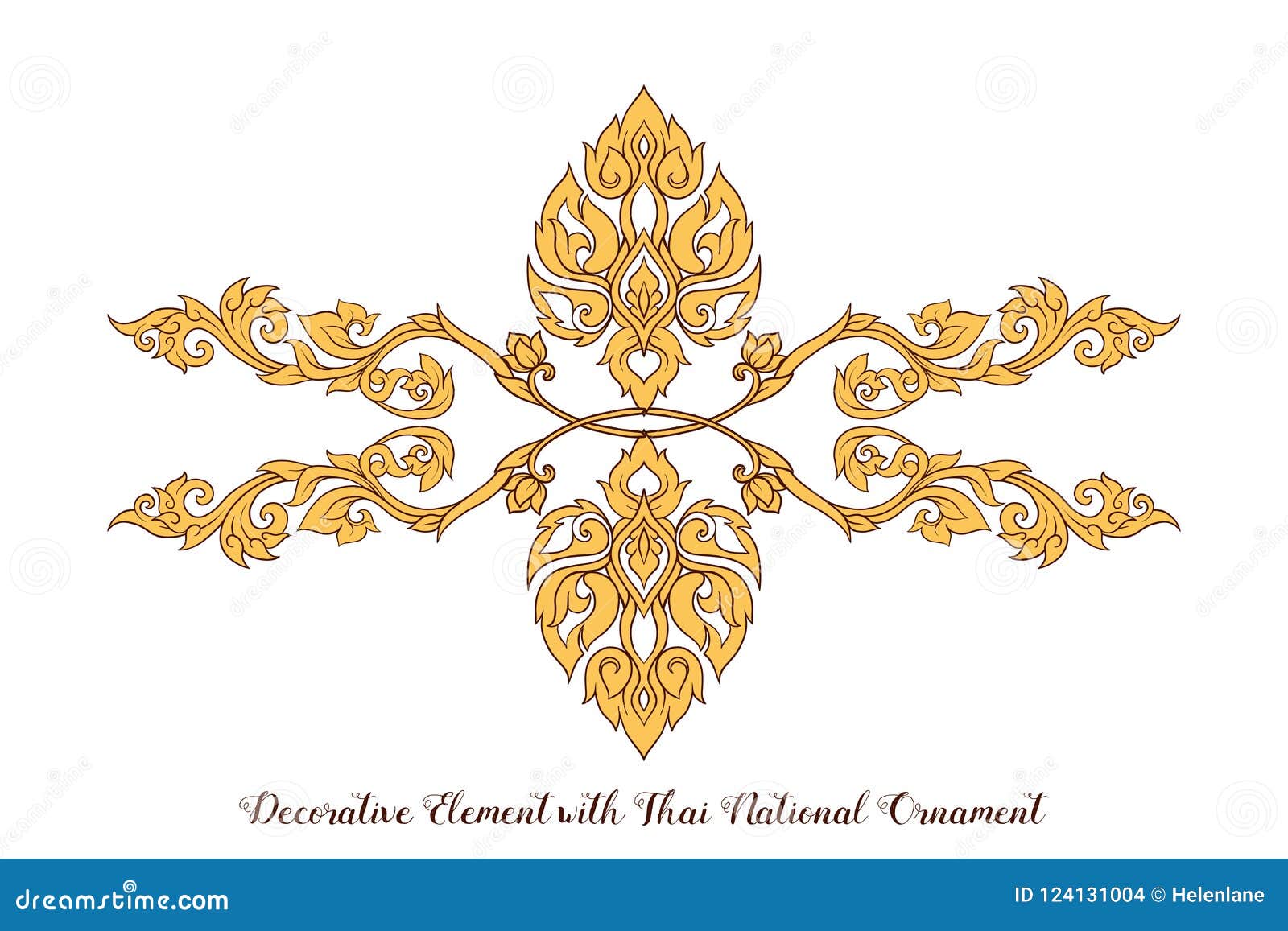 Set of Elements of Traditional Thai Ornament. Stock Vector ...