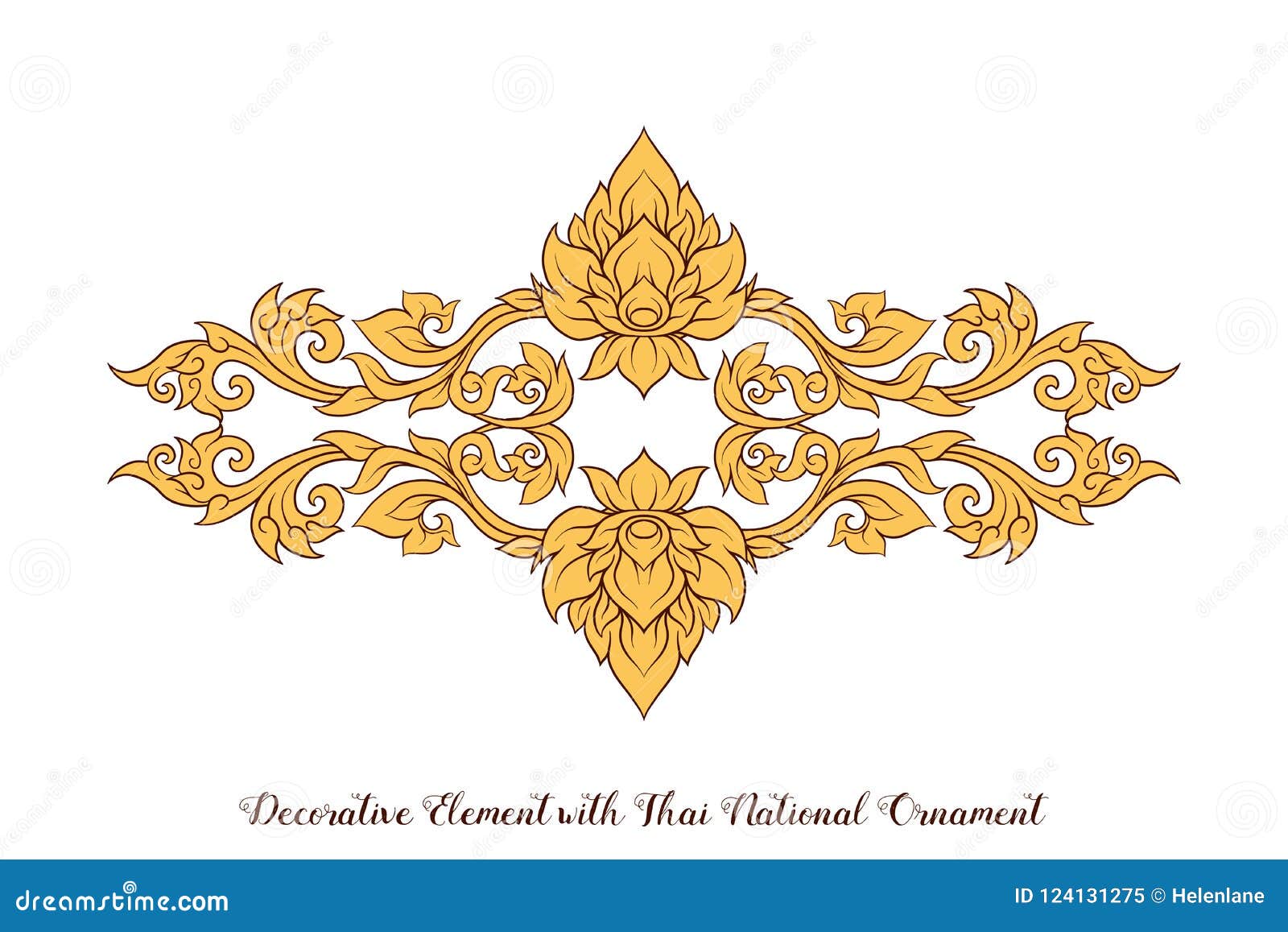 Set of Elements of Traditional Thai Ornament. Stock Vector ...