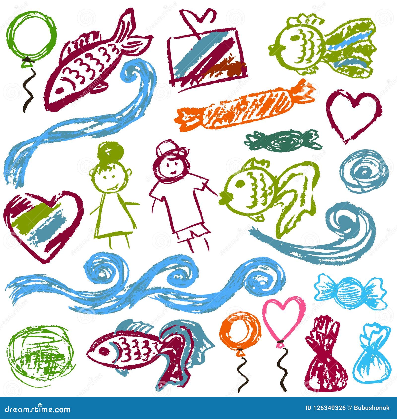 Set of Elements for Your Creativity Stock Vector - Illustration of gift ...