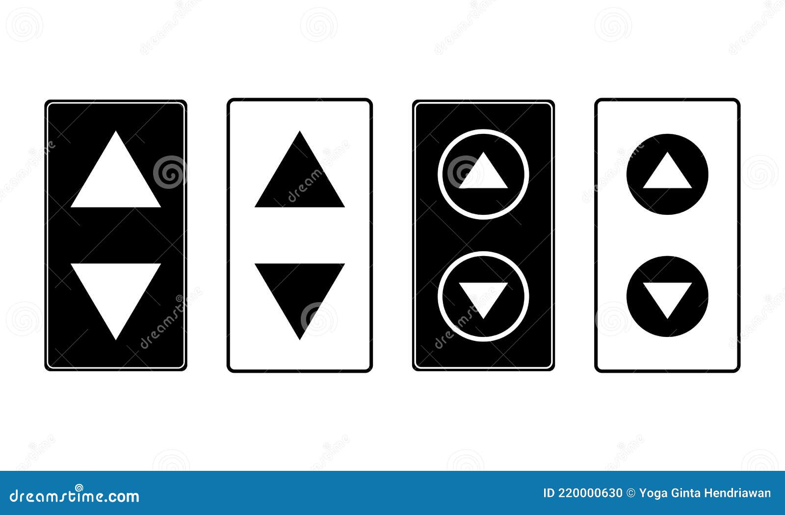 Set of Elevator, Lift Button Icon. Illustration Vector Stock Vector ...