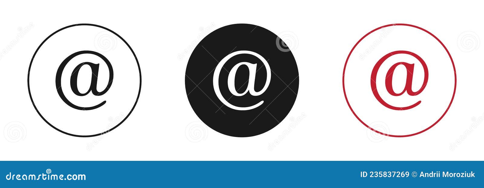Set of Email Headers Icons for Websites and Mobile Applications. Vector ...