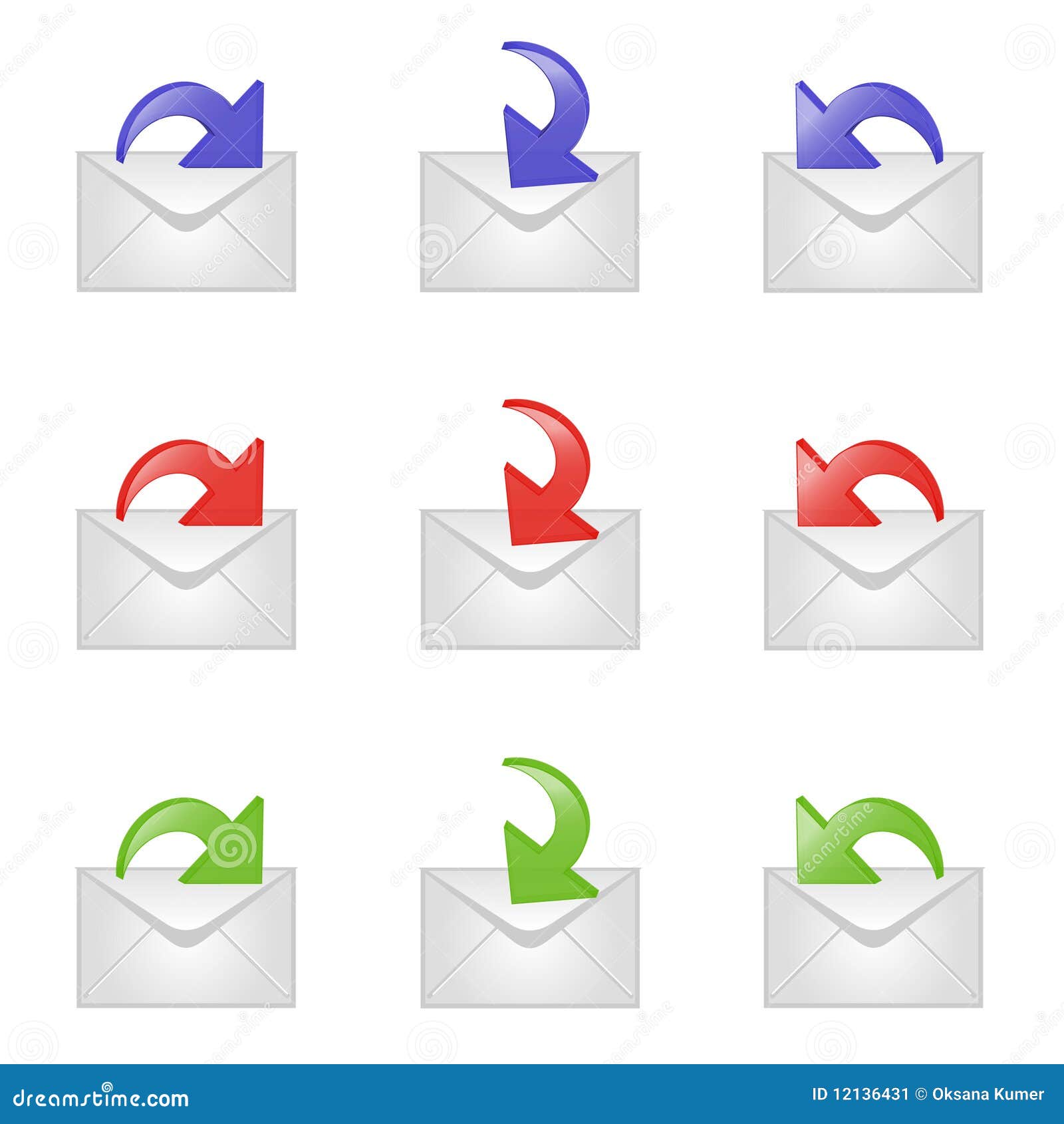 Set of email signs stock illustration. Illustration of group - 12136431