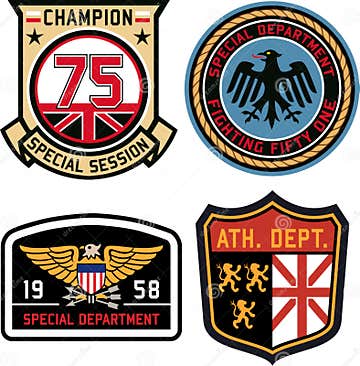 Set of emblem badge shield stock vector. Illustration of academy - 51132759