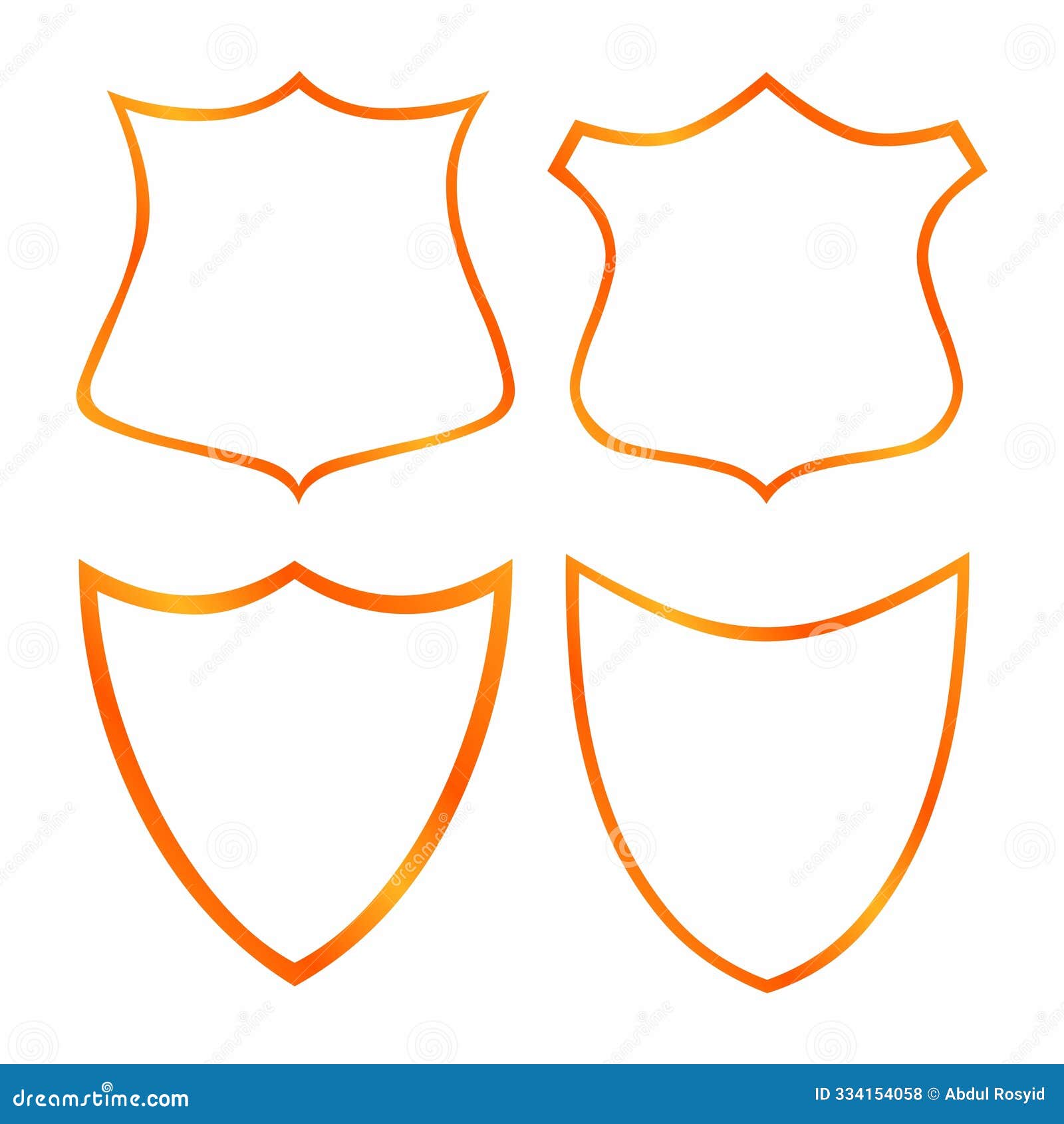 Set of Emblem Frame in Gold Stock Vector - Illustration of gold, font ...