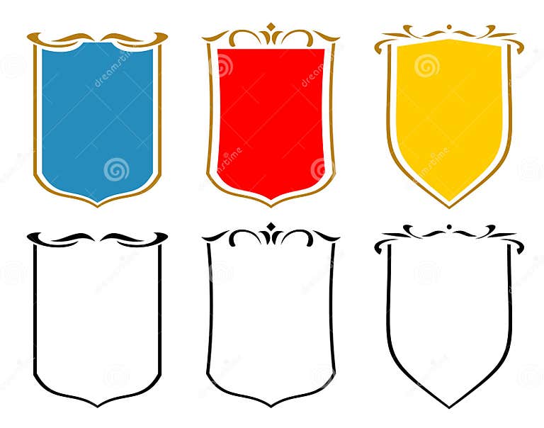 Set of Emblems, Crests and Shields. JPG, EPS Stock Vector ...