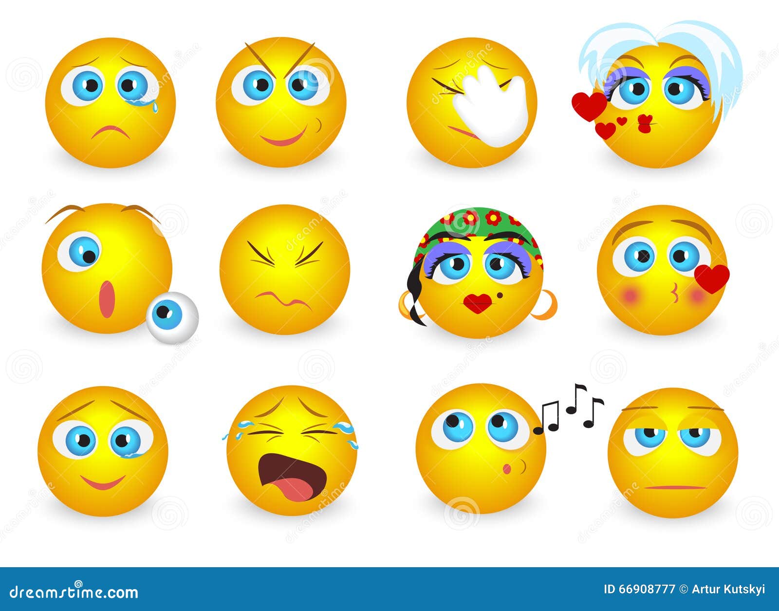 Set of Emoji Emoticons Face Icons . Vector Illustration Stock Vector ...