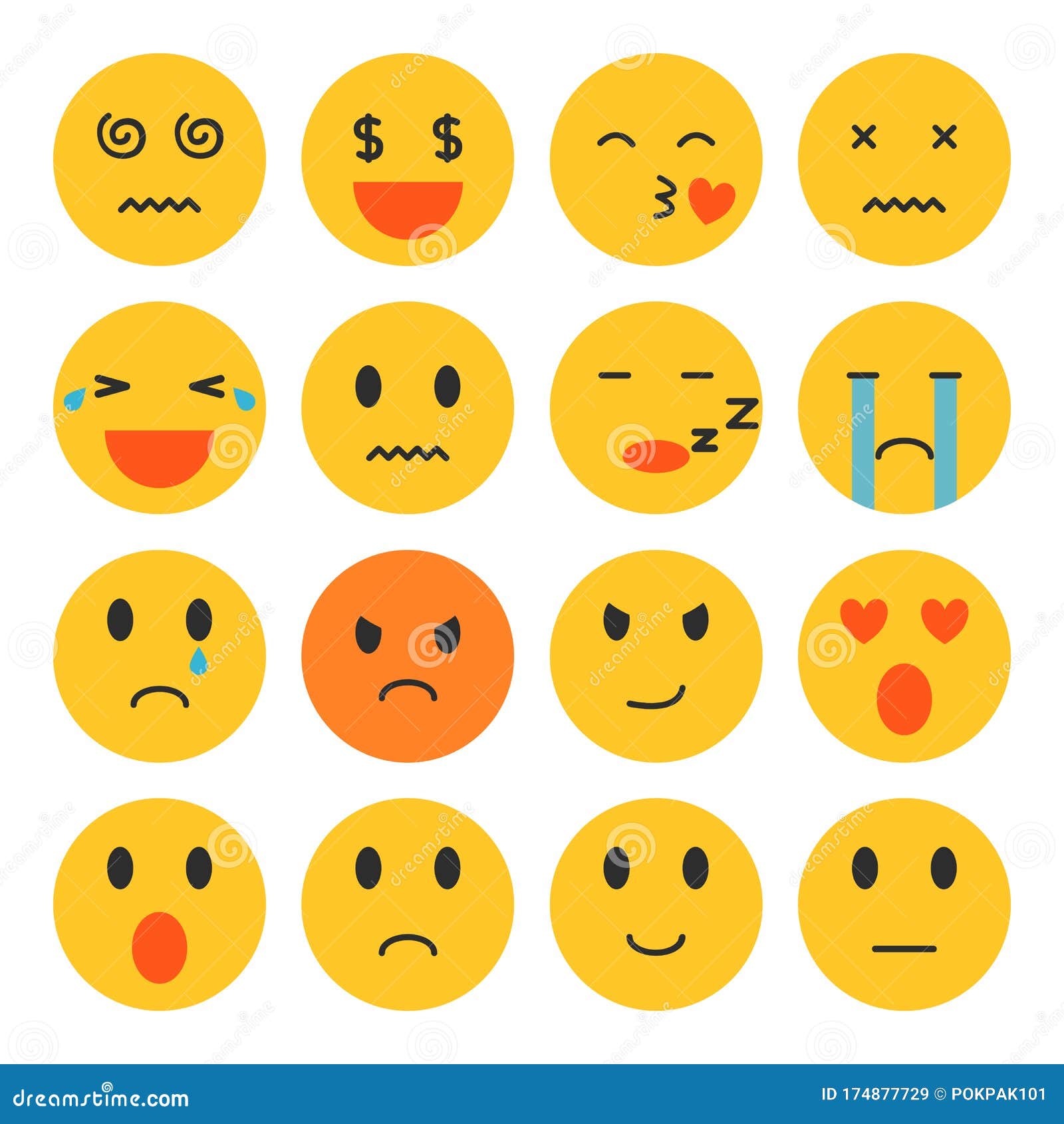 Emoji stock vector. Illustration of icons, isolated - 174877729