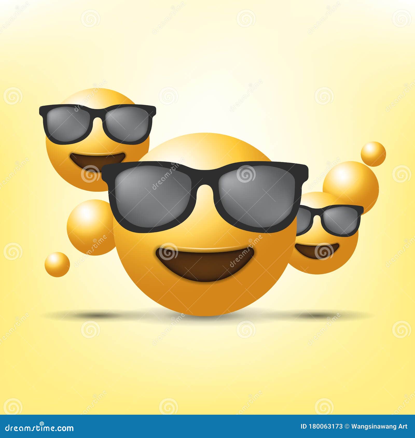 Set Emoticon Using Eye Glass Vector Illustration Stock Vector ...
