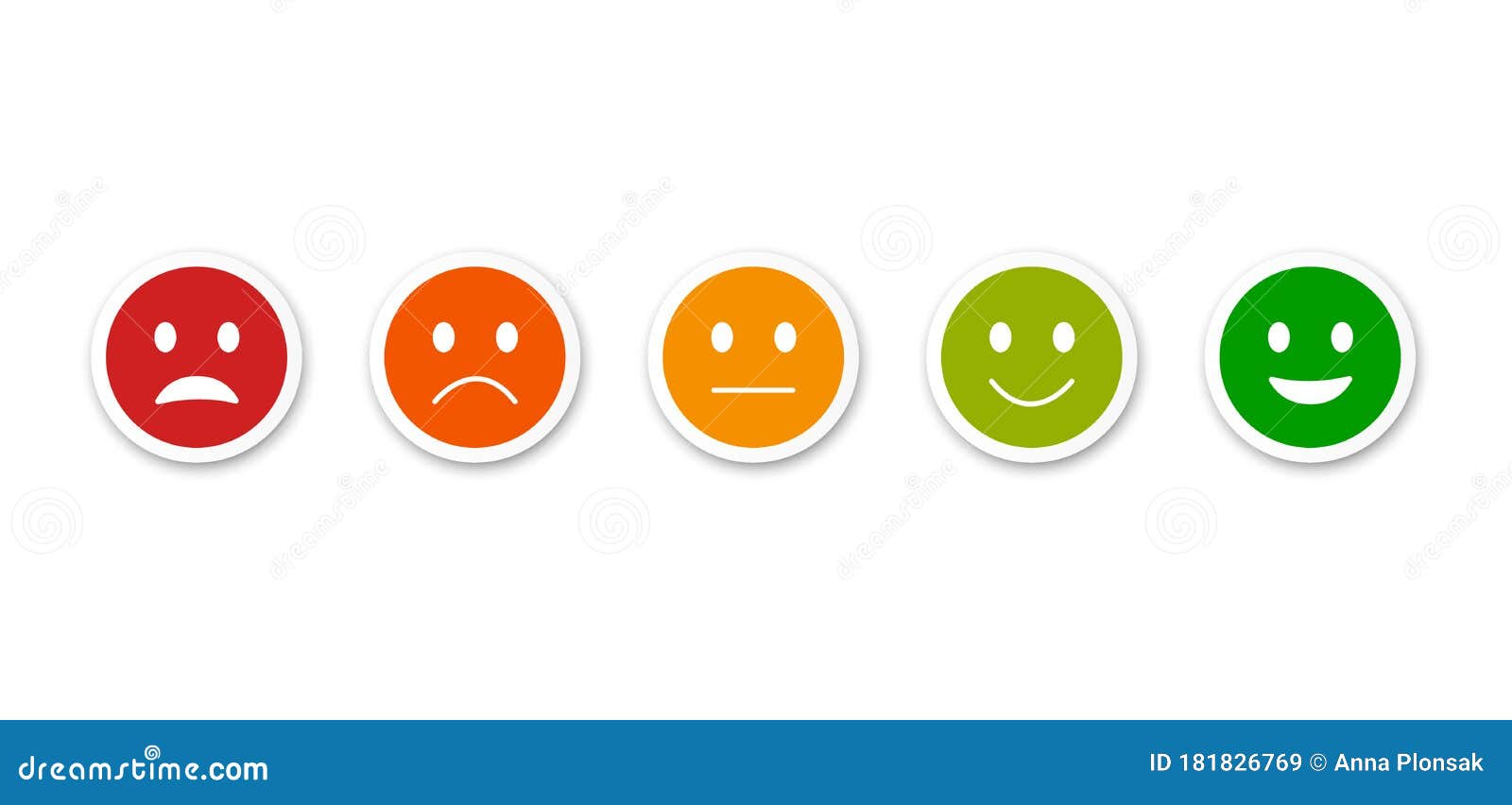 Set Of Emoticons. Bad And Good Mood. Feedback. Smiley. Vector Icons ...