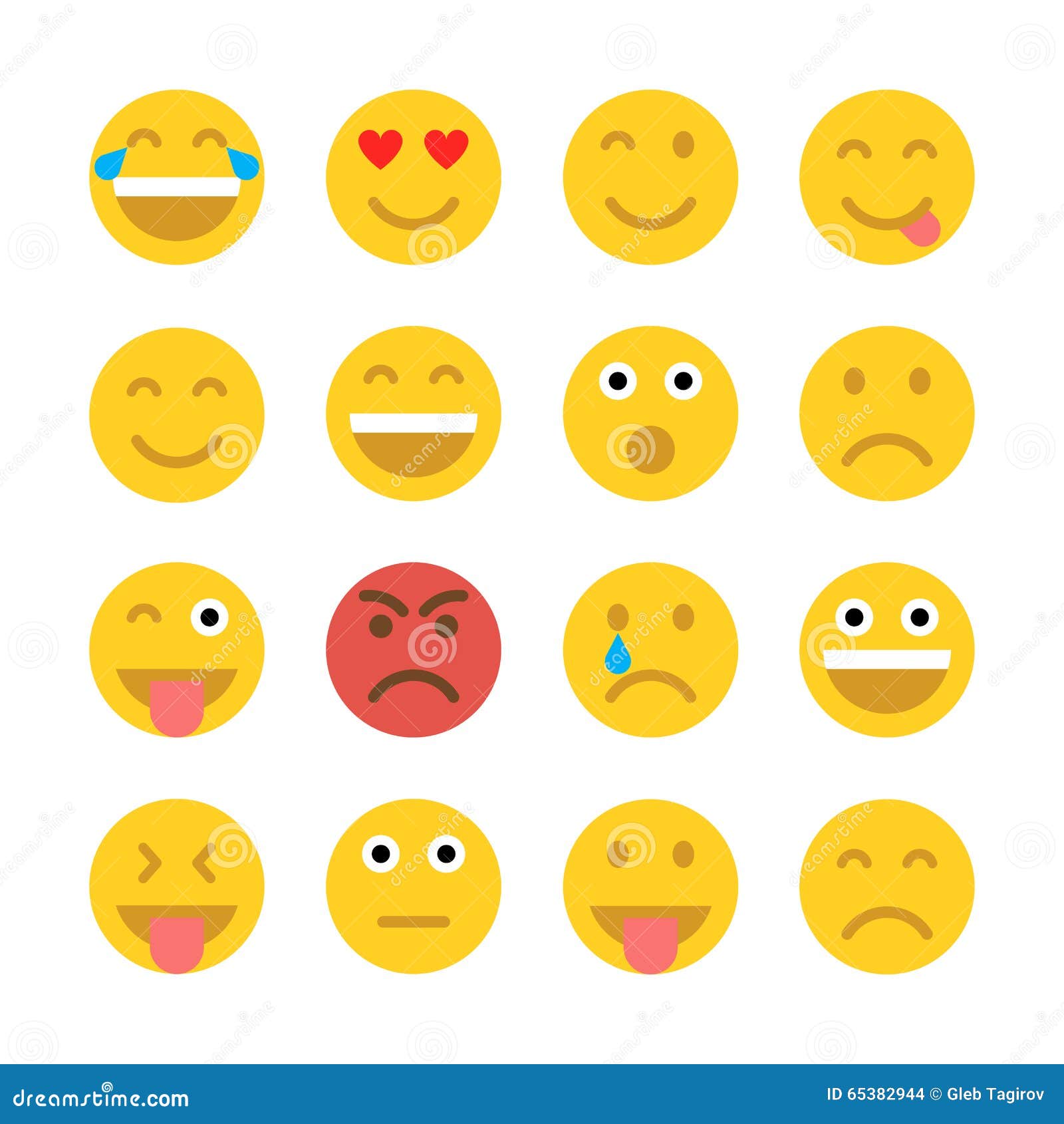 Set Of Emoticons. Emoji. Vector Illustration | CartoonDealer.com #65382944