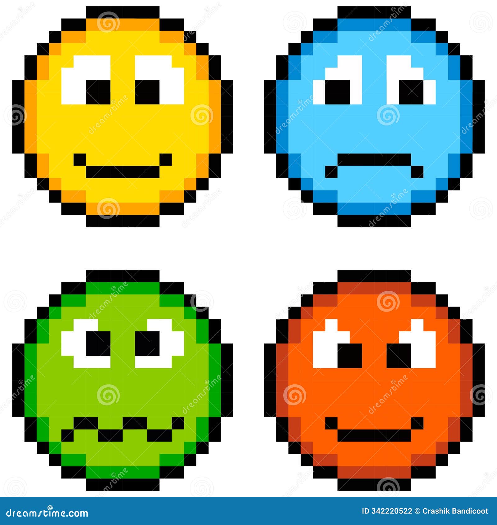 Set of Emoticons that Indicate an Emotional State. Stock Vector ...