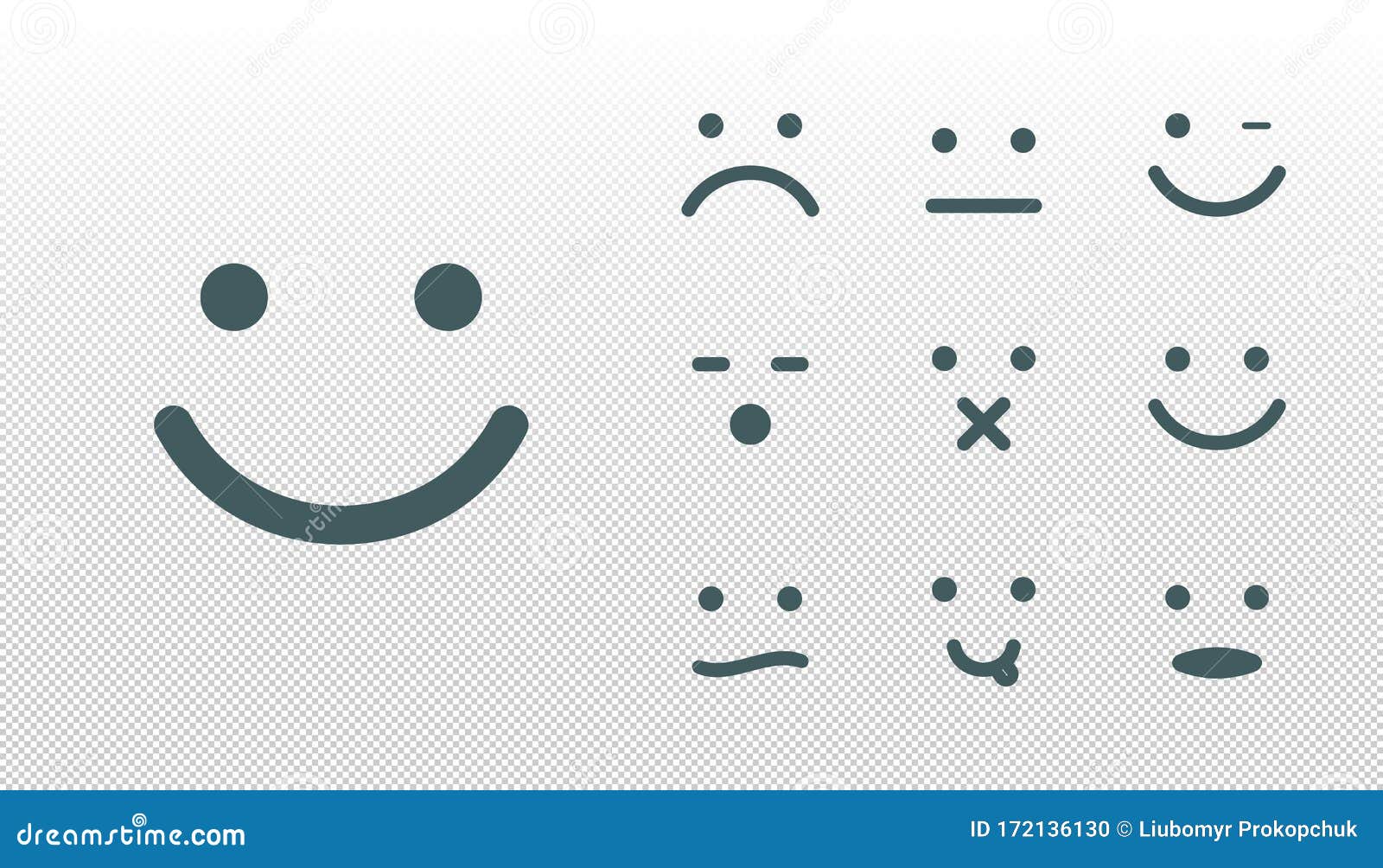 Set of Emoticons Vector Illustration Icon. Face Stock Illustration ...