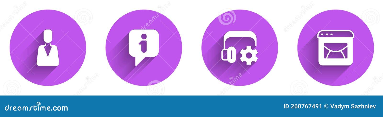 Set Employee, Information, Headphoneswith Settings and Mail and E-mail ...